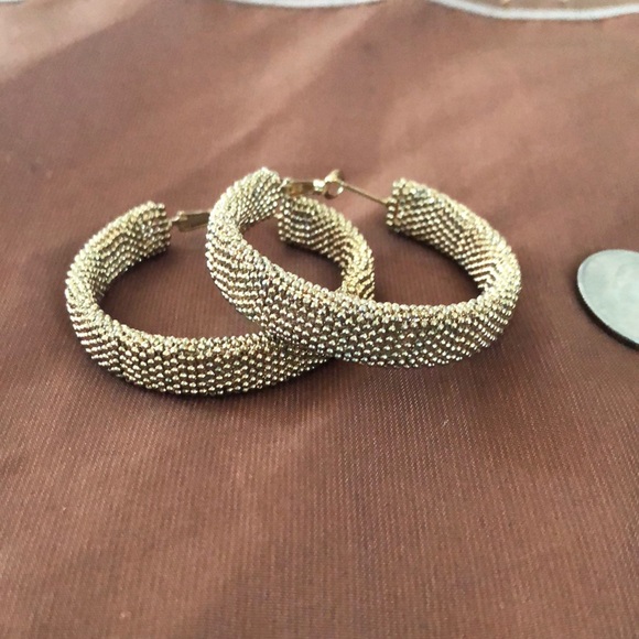 Jewelry | Gold Mesh Hoops | Poshmark